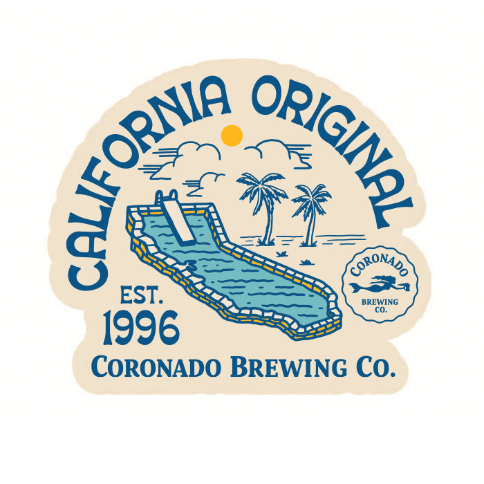 Shop CBC CA Original Vinyl Sticker (3" x 2.6") – Coronado Brewing Company